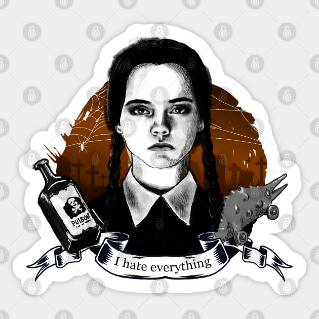 Wednesday Addams - Wednesday Addams - Sticker | TeePublic