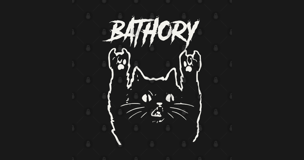 bathory metal cat - Bathory - T-Shirt | TeePublic