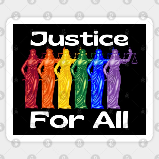 Justice For All - Lady Justice - Sticker | TeePublic