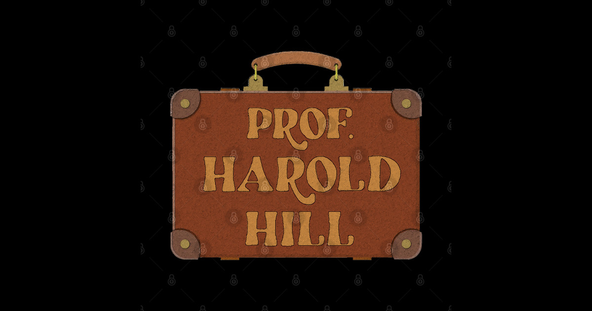 The Music Man Prof. Harold Hill Suitcase - Harold Hill - Sticker ...