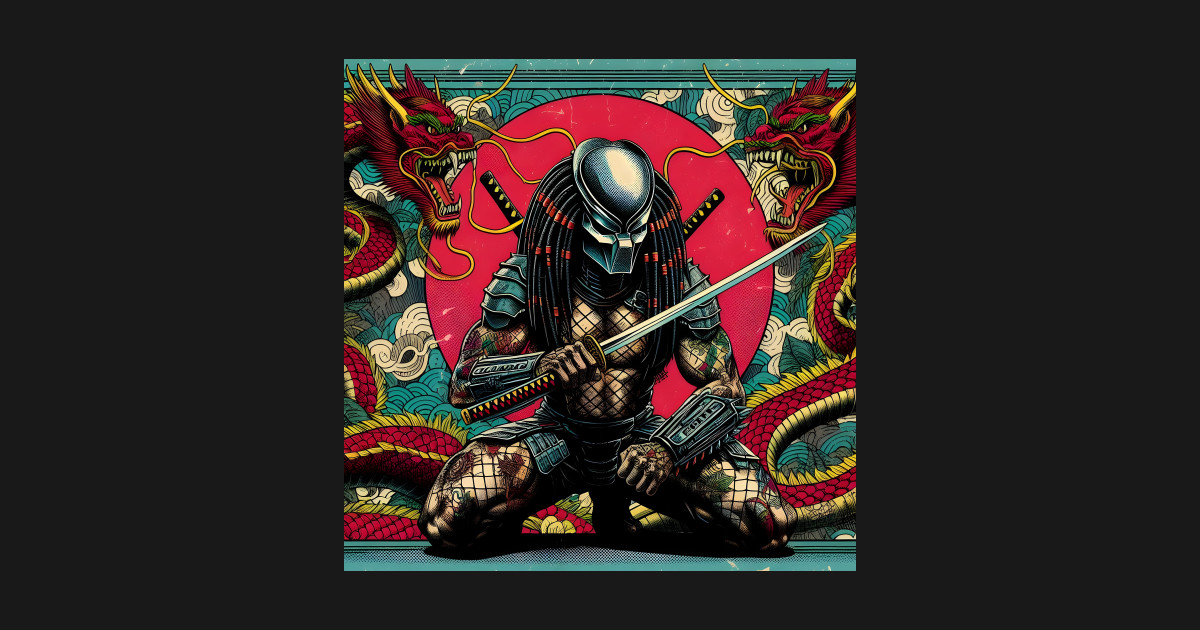 Predator Japanese Yakuza Artwork - Predator - T-Shirt | TeePublic