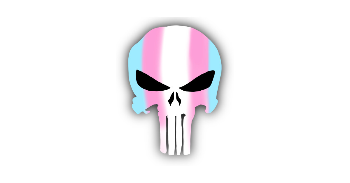 Trans Pride Skull - Punisher - T-Shirt | TeePublic