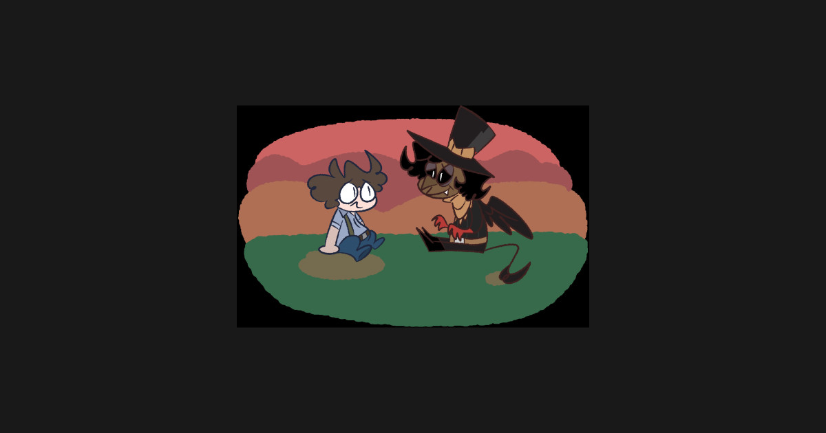 Edgar and Ringmaster Raven In Field - Fanart - T-Shirt | TeePublic