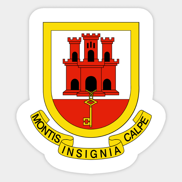 Official seal of Gibraltar - Official Seal Of Gibraltar - Sticker ...