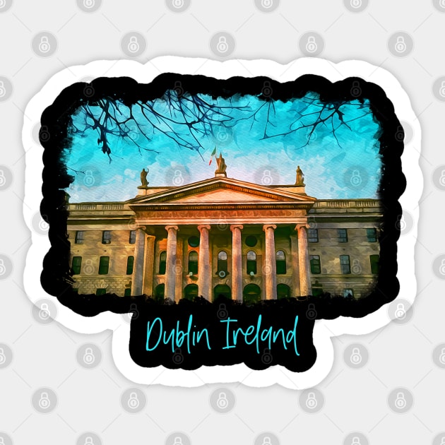 Dublin Ireland - Cityscape - Dublin Ireland - Sticker | TeePublic