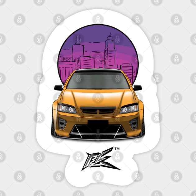 holden commodore ve ute yellow - Holden Commodore - Sticker | TeePublic