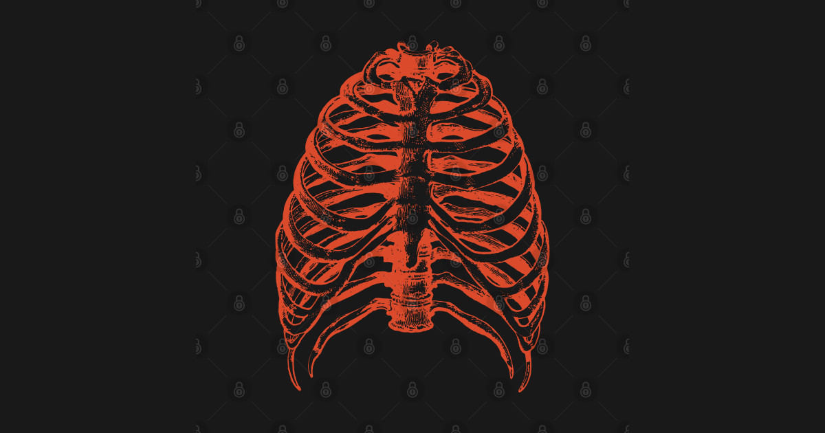 Red Rib Cage - Halloween - T-Shirt | TeePublic