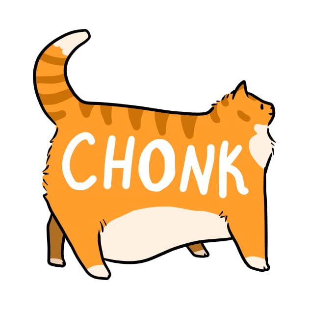 Chonky Orange Tabby Cat - Chonk Cat - T-Shirt | TeePublic