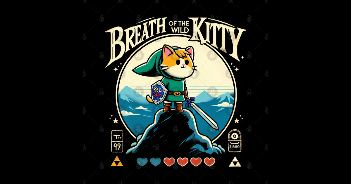 Breath of the Wild Kitty - Zelda Cat - Sticker | TeePublic