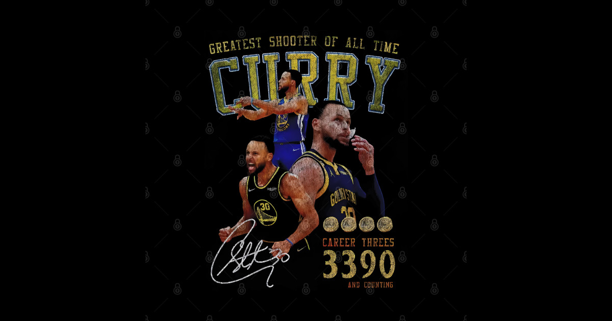 Steph Curry Greatest Shooter Of All Time - Steph Curry - Sticker ...