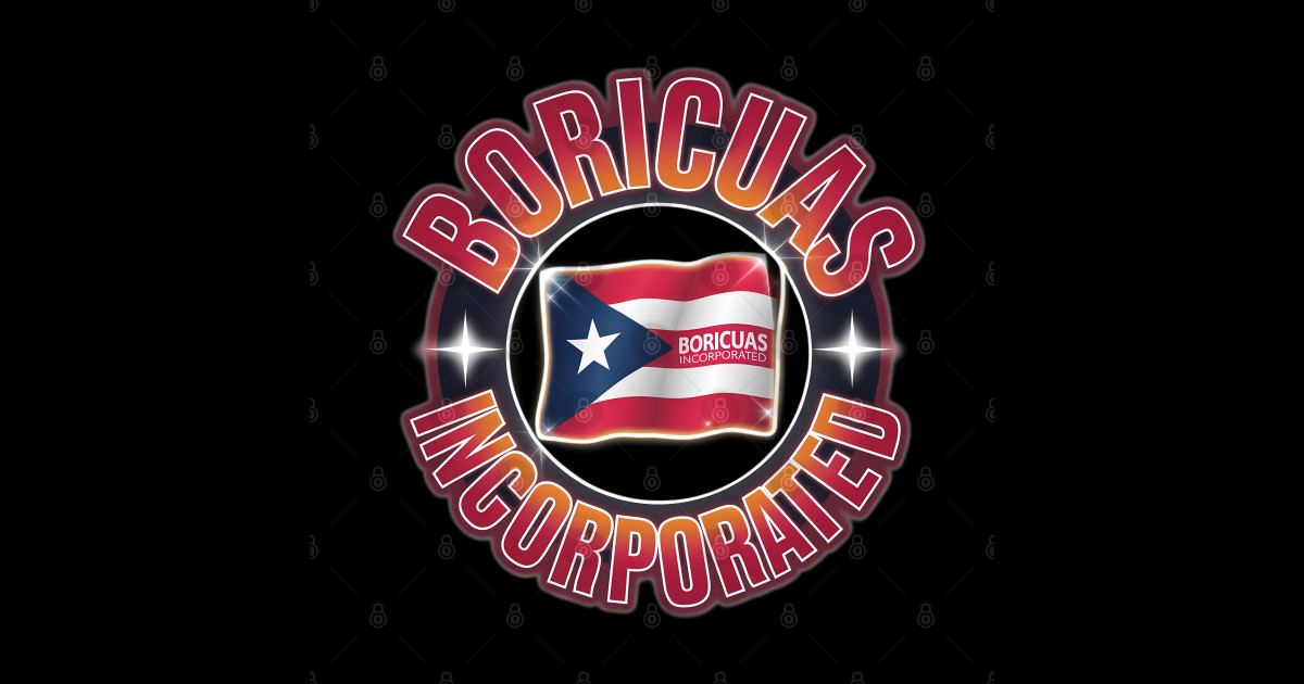BORICUAS INCORPORATED LOGO ROUND - Puerto Rican - Sticker | TeePublic