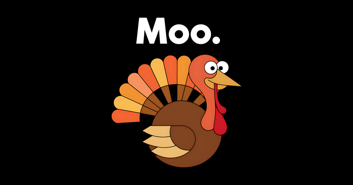 turkey moo funny thanksgiving - Turkey Moo Funny Thanksgiving - Sticker ...