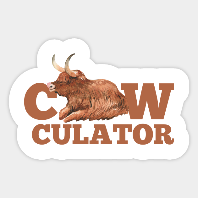 Highland Cow jokes "Cow-culator" Calculator - Highland Cow Gifts ...