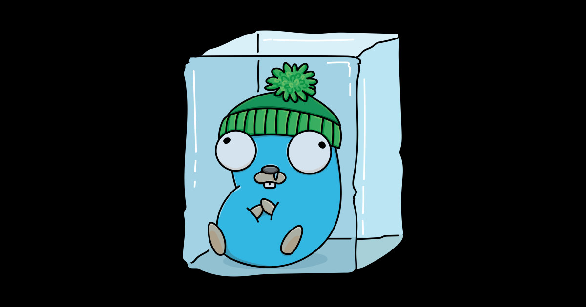 Gopher in Ice - Gopher - Sticker | TeePublic