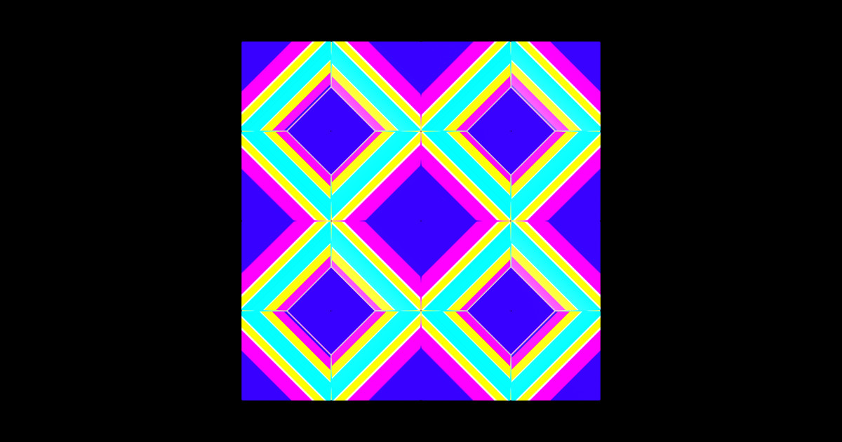 Geometric Colourful Psychedelic ripple pattern - Rainbow - Sticker ...