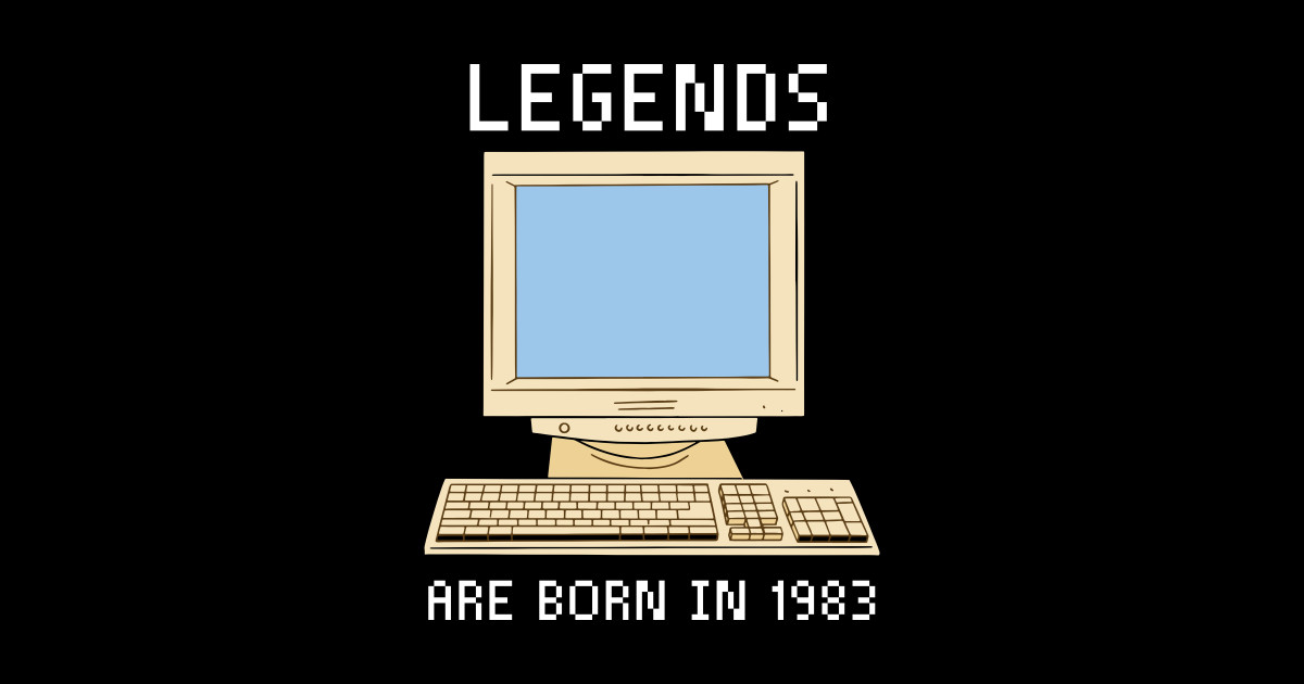 Legends are born in 1983 Funny Birthday. - Birthday - Sticker | TeePublic
