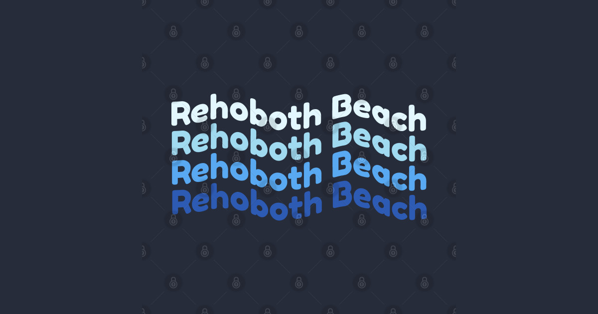 Rehoboth Beach Wave Design - Rehoboth Beach - T-Shirt | TeePublic