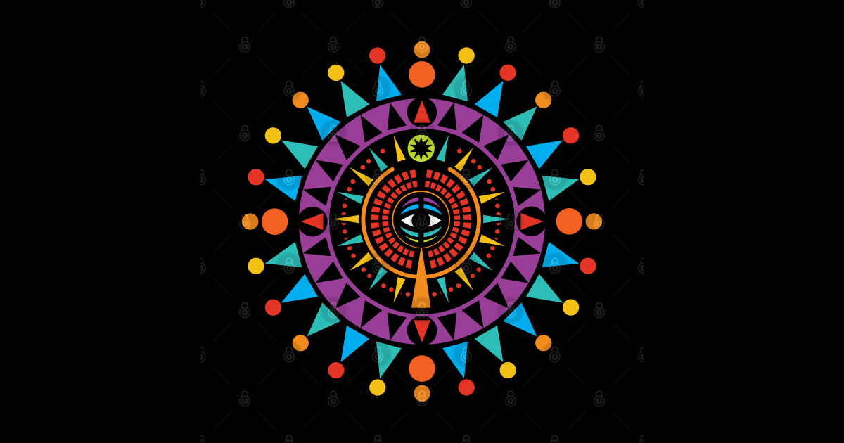 Tranquil Vision: Mind's Eye Harmony in Bold Colors - Colorful Mandala ...