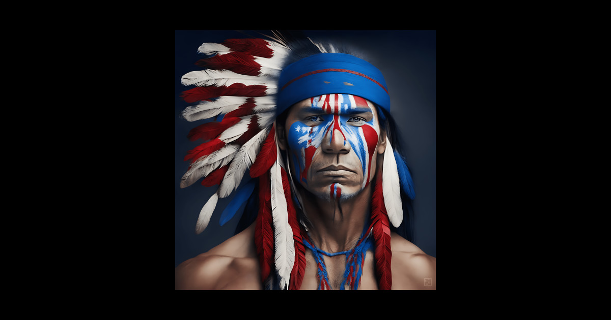 [AI Art] Robust Average Native American man - American - Sticker ...