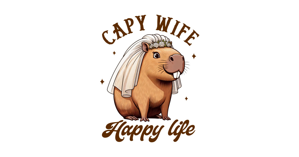 Bride To Be Capybara Bachelorette Capy Wife Happy A Life - Bride To Be ...