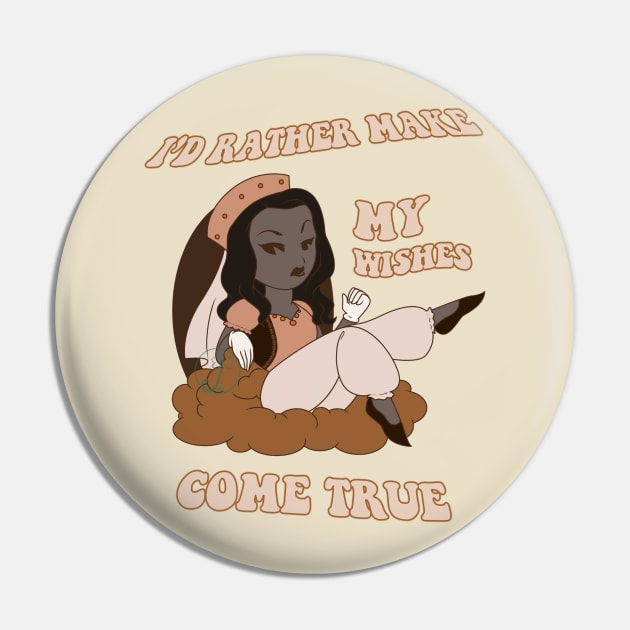 Old Cartoon Style pin up - Genie - Pin Up - Pin | TeePublic