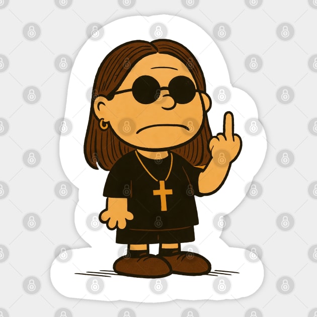 OZZY MIDDLE FINGER - Ozzy - Sticker | TeePublic