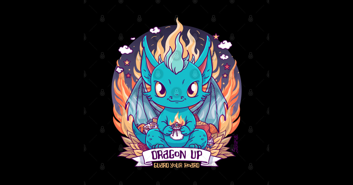 Dragon Up, Guard Your Hoard - Adorable Sentry Dragon - Dragon - Posters ...