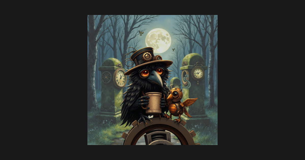 Powered by Coffee and Questionable Time Travel, the raven - Steampunk ...