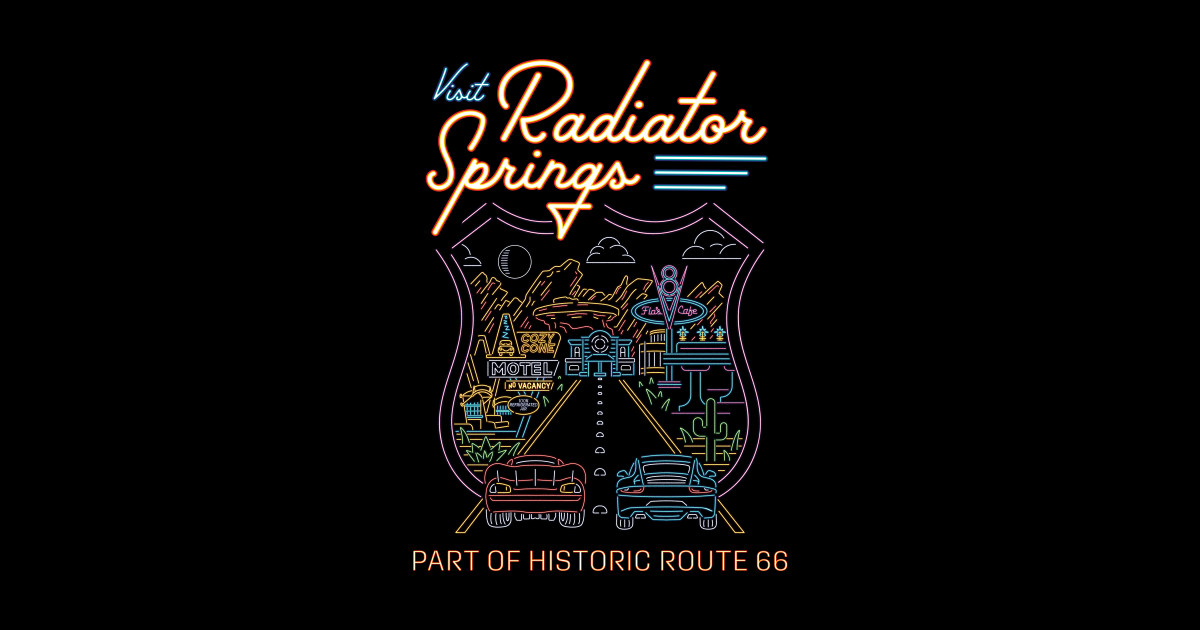 Visit Radiator Springs! - Radiator Springs - Sticker | TeePublic