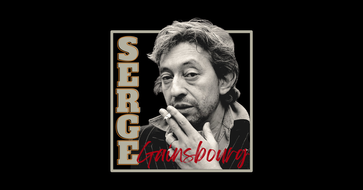 Serge Gainsbourg /\/\/\ Aesthetic Tribute Fanart Design - Serge Gainsbourg - Sticker | TeePublic