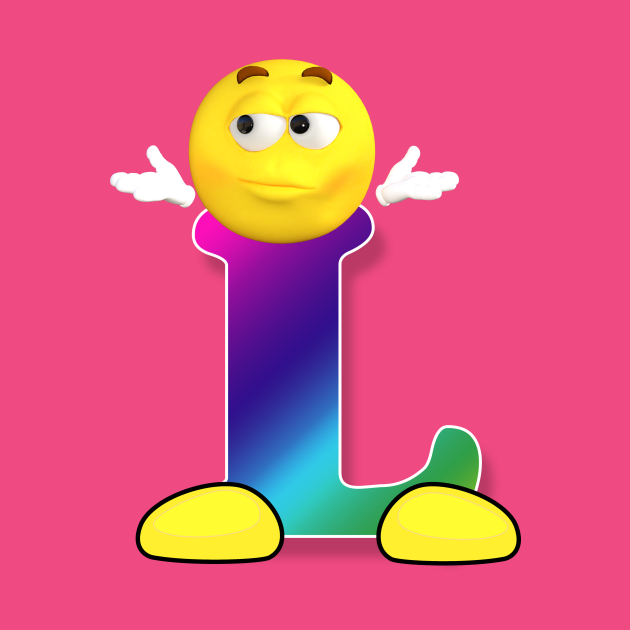 Letter L Alphabet Smiley Monogram Face Emoji Shirt for Men Women Kids ...