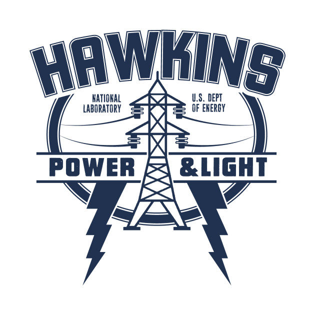 Hawkins Power and Light - Stranger Things - T-Shirt | TeePublic