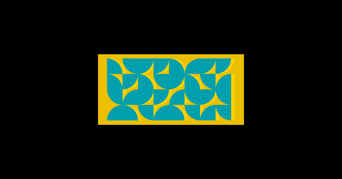 Mid Century Modern Geometric Design - Mid Century Modern - Sticker ...