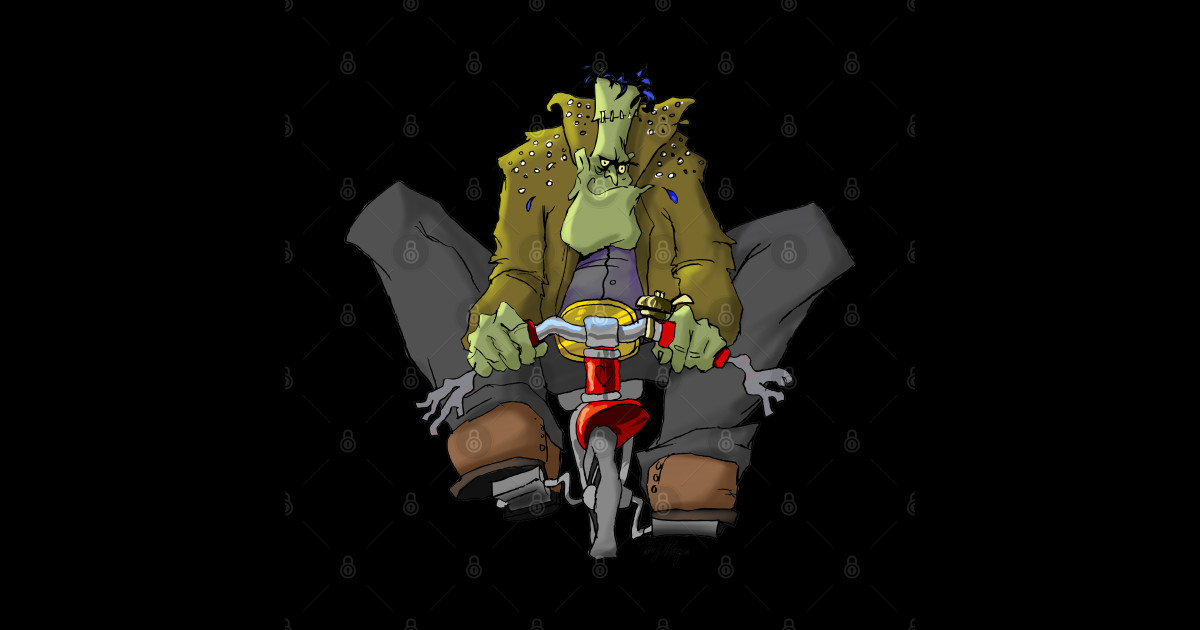 Hunk on a trike - Hunk On Trike - Sticker | TeePublic