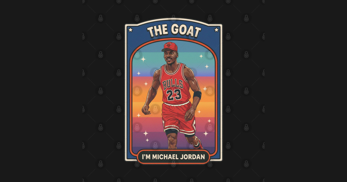 The Goat Michael Jordan Card Retro - Michael Jordan - T-Shirt | TeePublic