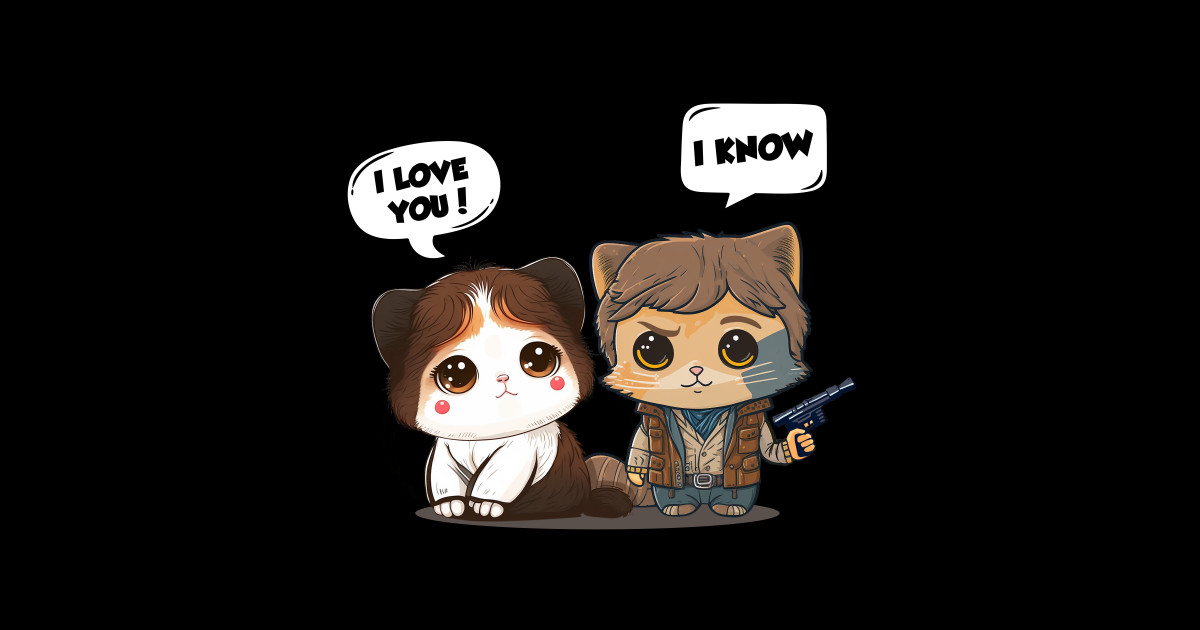 Space Opera Kitties - I Love You I Know -v2 - Ich Liebe Dich - Sticker ...