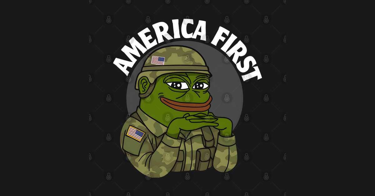 America First Soldier Groyper T-shirt - America - T-Shirt | TeePublic