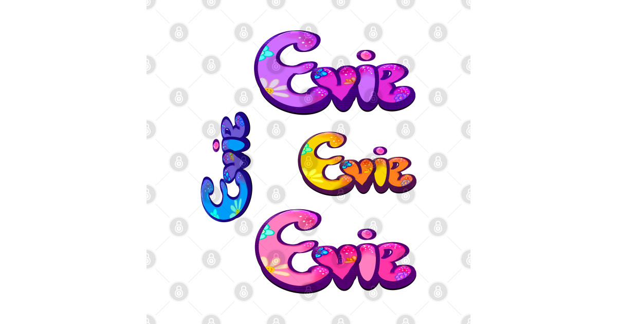 Evie name pack of 4 colors colours Evie - Evie - T-Shirt | TeePublic