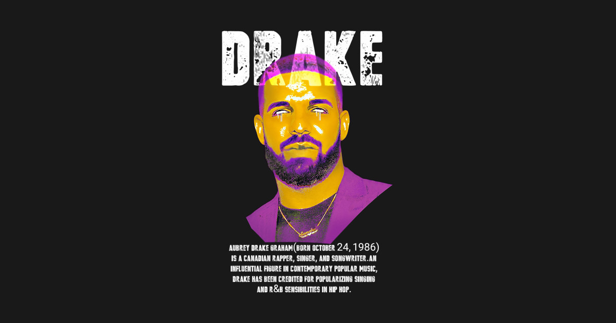 Drake – Stylized Modern Rap Icon Color Portrait - Drake Artwork - T ...