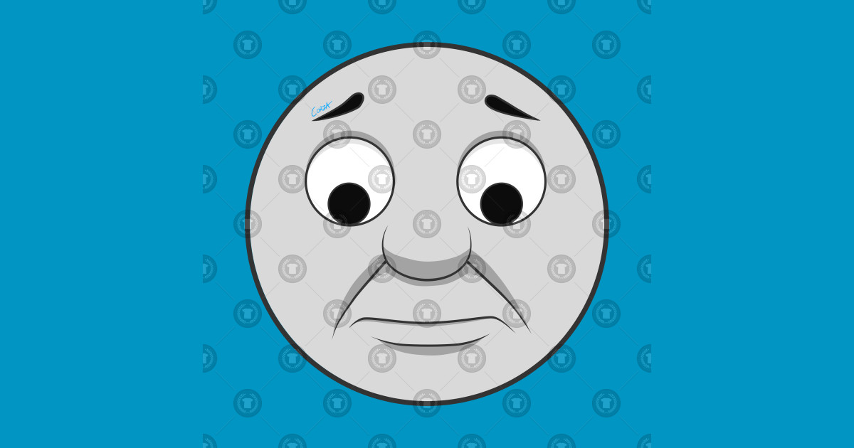 Thomas sad face - Thomas Tank Engine - Sticker | TeePublic