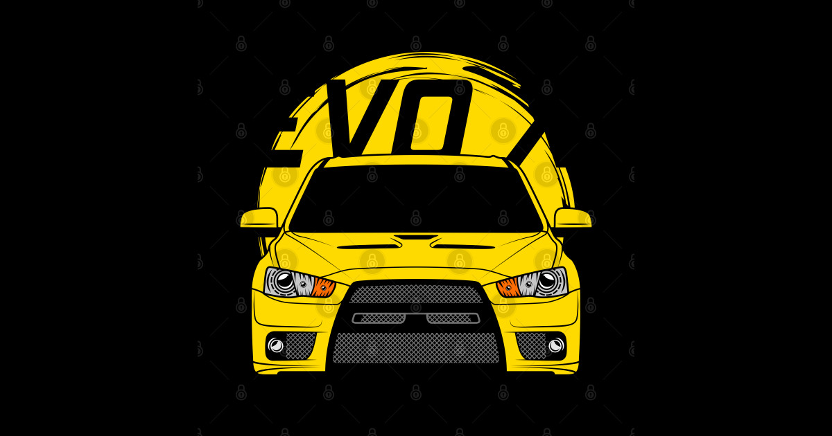 Yellow EVO X - Evo X - Posters and Art Prints | TeePublic
