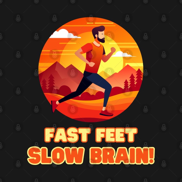 Sunset Sporty Vibes Running Man Design - Running Motivation - T-Shirt ...