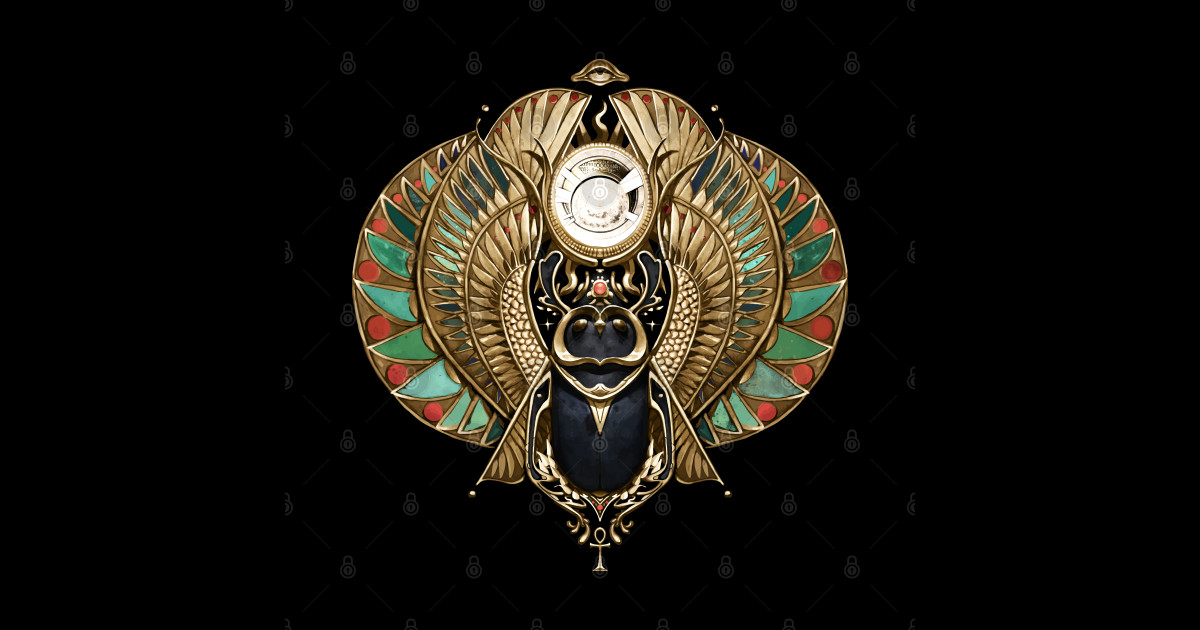 scarab wings - Scarab Beetle - Sticker | TeePublic