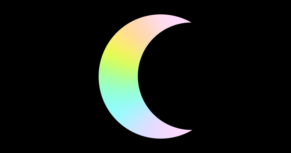 Pastel Rainbow Ombre Moon - Pastel Rainbow Moon - Posters and Art ...