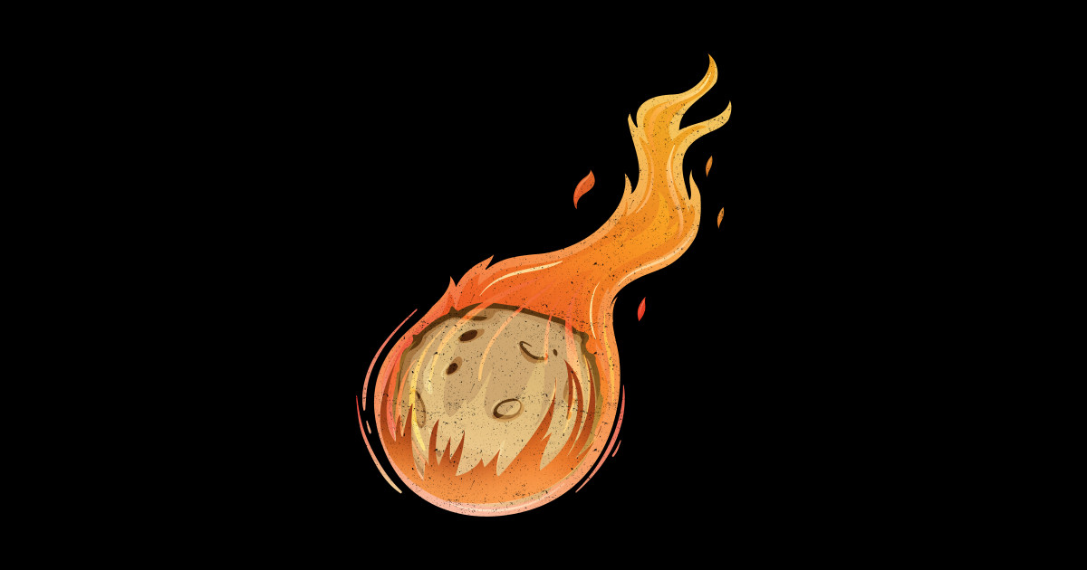 'Flaming Meteor Comet Space' Cool Meteors Gift - Meteor - Sticker ...
