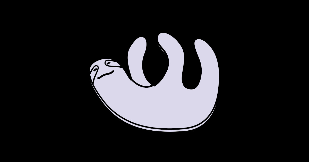 Cute Silly Simple Minimalist Pastel Purple Sloth - Pastel - Posters and ...