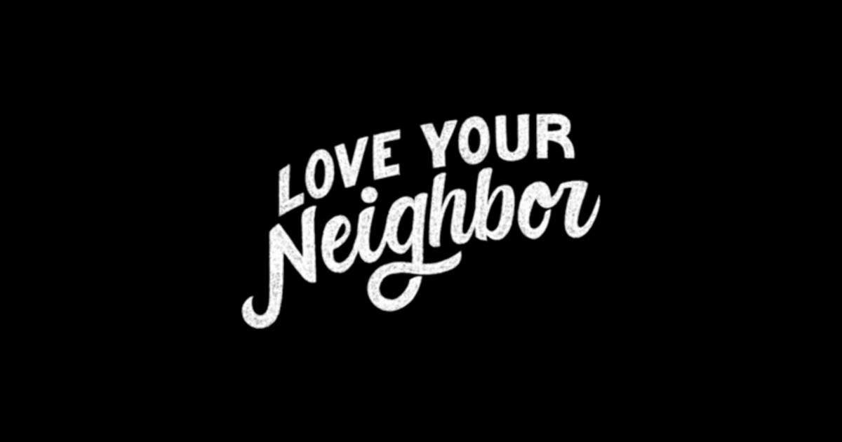 Gunn Lettering Co Love Your Neighbor Black Small - Gunn Lettering Co ...