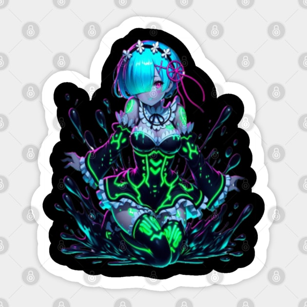 Rem Re Zero - Re Zero Kara Hajimeru Isekai Seikatsu - Sticker | TeePublic