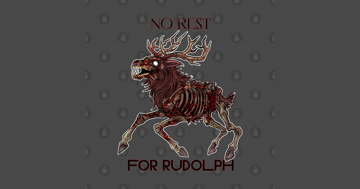 Rudolph the Undead Reindeer - Rudolph - T-Shirt | TeePublic