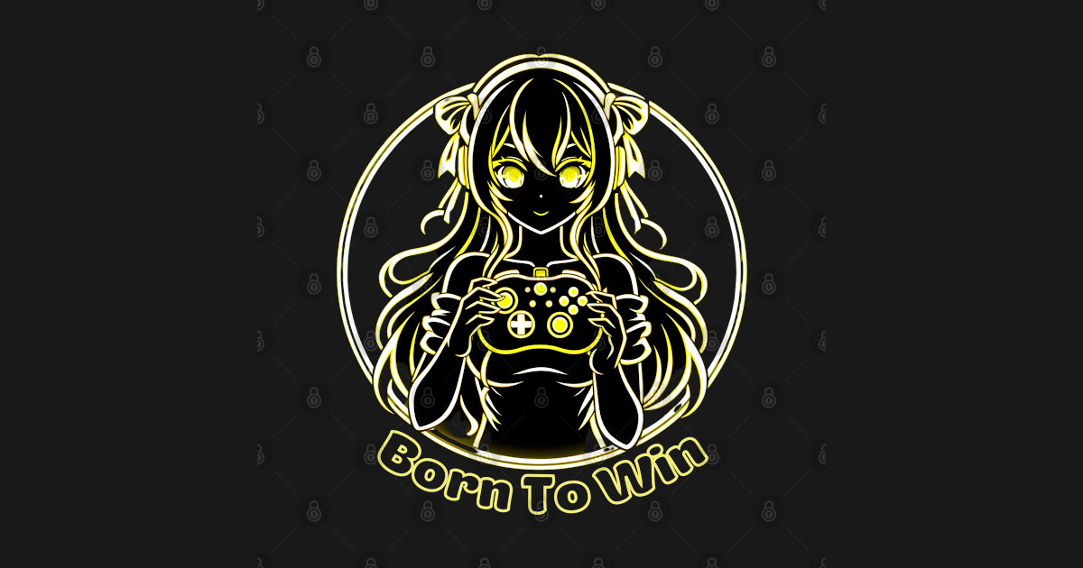 Yellow neon gamer girl - Gamer Girl - T-Shirt | TeePublic
